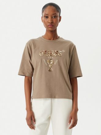 Guess T-Shirt V4YI06 I3Z14 Beige Regular Fit