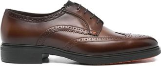 Santoni Derby-Schuhe mit Budapestermuster - Braun