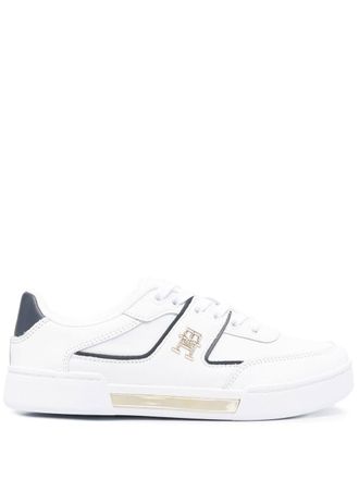Tommy Hilfiger baskets &agrave; plaque logo - Blanc