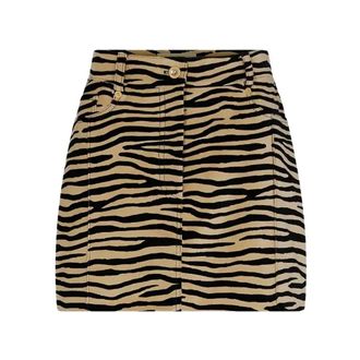 Paco Rabanne Femme, Jupes, Beige, Taille: 36 FR Mini-jupe à imprimé animal avec poches