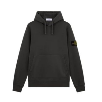 Stone Island Kapuzenpullover aus Baumwolle mit K&auml;ngurutasche - - Sweatshirts & Hoodies - Herren - Grau - M