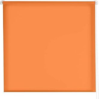 Estoralis | Gove | Modernes Design-Rollo ohne Werkzeug | Lichtdurchlässig Stoff | Orange | 120 x 180 cm (Breite/Höhe) Stoffgröße 117 x 180 cm | Rollos für Fenst
