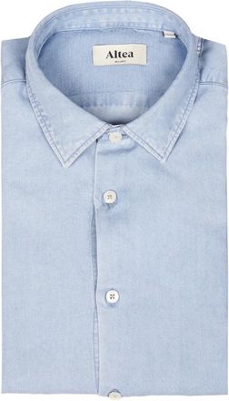 Altea Homme, Chemises, Bleu, Taille: S Chemise en denim slim fit