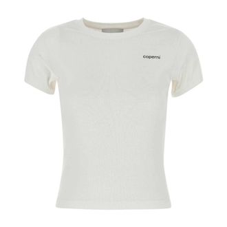 Coperni Wei&szlig;es Baumwoll-T-Shirt - - Tops - Damen - Wei&szlig; - L