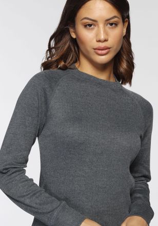 Heatkeeper Thermounterhemd HEATKEEPER HEAT KEEPER Damen, Damen, Gr. M, N-Gr, grau (anthrazit, meliert), Obermaterial: 50% Baumwolle, 50% Polyester, unifarben, Ru