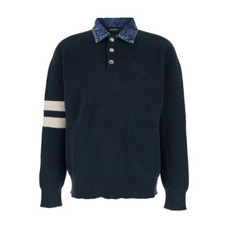 Dsquared2 Denim Mix D2 Strickpullover - - Tops - Herren - Blau - L