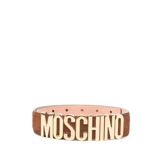 Moschino Logo G&uuml;rtel - - Accessories - Damen - Braun - 90 CM