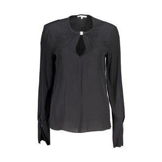 Patrizia Pepe Lang&auml;rmlige Bluse - - Blouses & Shirts - Damen - Schwarzk - L