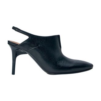 CAPASA MILANO Mules Slingback en Cuir - Femme - Chaussures - Noir - Taille: 38 EU