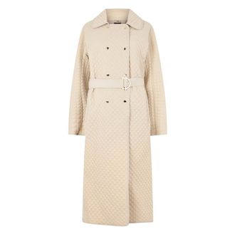Moorer Manteau long Bonnie avec ceinture - Femme - Manteaux - Beige - Taille: 36 FR