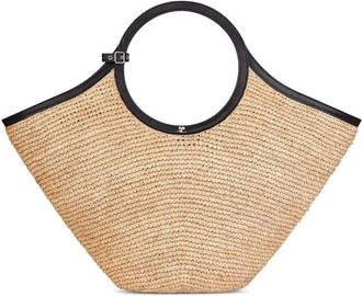 Courr&egrave;ges Hobo Bags - Sand Beige Woven Bag - Gr. unisize - in Beige - f&uuml;r Damen