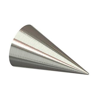 Flairdeco Endstücke für 20 mm Ø Gardinenstange, Kegel, Edelstahl, 2 Stück