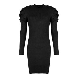 Silvian Heach Femme, Robes, Noir, Taille: 36 FR Robe Tricotée Rayée