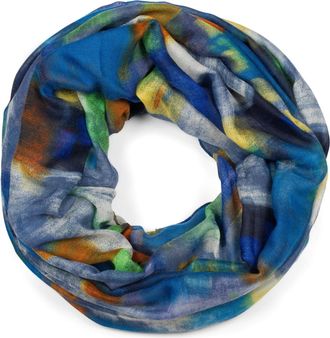 styleBREAKER Schlauchschal Loop Schal mit buntem Pinselstrich Muster