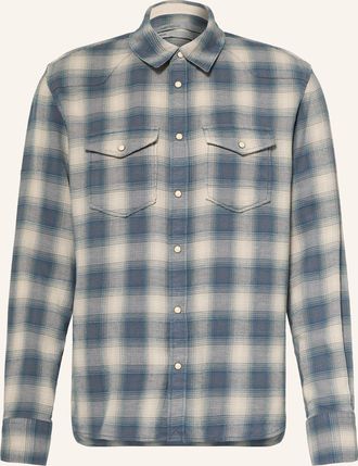 AllSaints Allsaints Flanellhemd Brooks Regular Fit blau