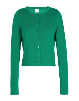 8 by YOOX KNIT SLIM FIT CROPPED CARDIGAN