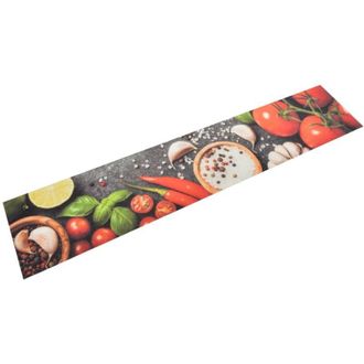 vidaXL Vidaxl - Tapis de cuisine lavable impression l&eacute;gumes 60x300 cm velours