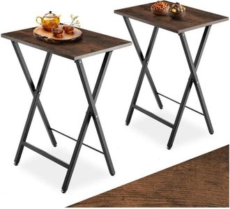 TecTake Ensemble de 2 tables dappoint pliables Phoenix