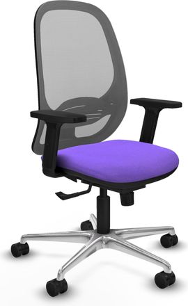 Piqueras y Crespo Gepolsterter B&uuml;rostuhl mit 2D-Armlehnen, h&ouml;henverstellbare Lendenwirbelst&uuml;tze, ausgestattet mit 3 Positionen und Schneidschaum, mit Rollen von 65 mm, 