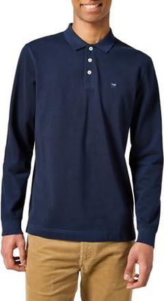 Wrangler Polo Ls Refined, Bleu Marine, L Hommes
