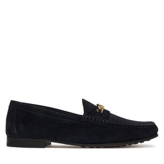 Tommy Hilfiger Mokassins Tommy Hilfiger Th Chain Suede Loafer FW0FW09327 Dunkelblau