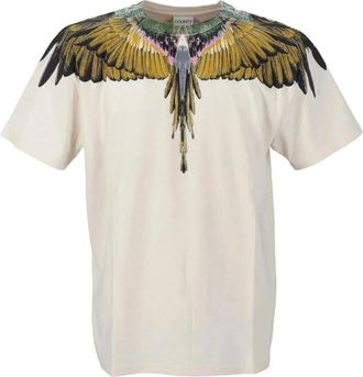 Marcelo Burlon Homme, Tops, Blanc, Taille: L T-Shirt Jersey