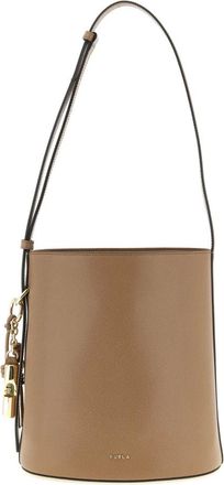 Furla Femme, Sacs, Beige, Taille: ONE Size Small Roxie Bucket Bag