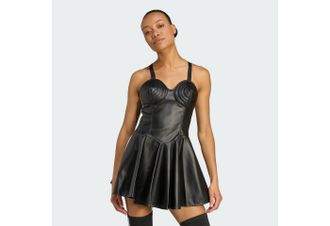 adidas Originals Lederkleid ADIDAS X JEREMY SCOTT KLEID AUS SYNTHETIKLEDER (1-tlg)