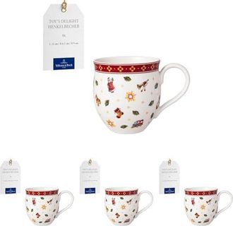 Villeroy & Boch Toys Delight Henkelbecher Bunt, Spülmaschinenfest, Mikrowellensicher, Kaffetasse, Tasse Klein, Kaffebecher Toys, Heißgetränkebecher, Weihnachtsbecher,