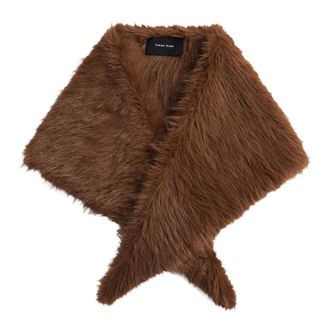 Simone Rocha Tour de cou en fausse fourrure - Femme - Accessoires - Brun - Taille: ONE Size