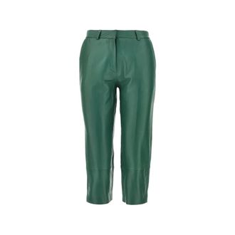 Frankie Shop Lior Lederhose - - Trousers - Damen - Gr&uuml;n - L