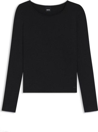 BOSS Longsleeve Pure normale Passform, Rundhalsausschnitt