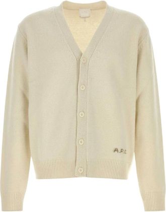 A.P.C. A.p.c., Homme, Pulls, Blanc, Taille: M Kevin Cardigan