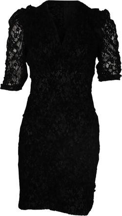 Maje robe en dentelle &agrave; coupe courte - Noir