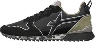 W6YZ Baskets en Tissu Technique et su&egrave;de, Kaki- 42