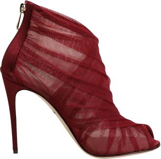 Dolce & Gabbana Femme, Chaussures, Rouge, Taille: 35 1/2 EU Bottines Courtes