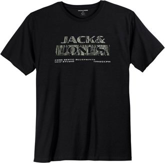 Jack & Jones Rundhalsshirt Jack&Jones T-Shirt schwarz XXL Print JCOSTANCE