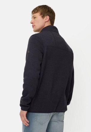 Camel Active Fleecejacke mit hohem Stehkragen Langarm Markenlogo