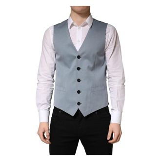 Dolce & Gabbana Einreihige Weste - - Suits - Herren - Grau - M