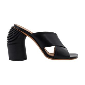 Off-white Schwarze Ledersandalen Fr&uuml;hlingsabsatz - - Shoes - Damen - Schwarzk - 37 EU