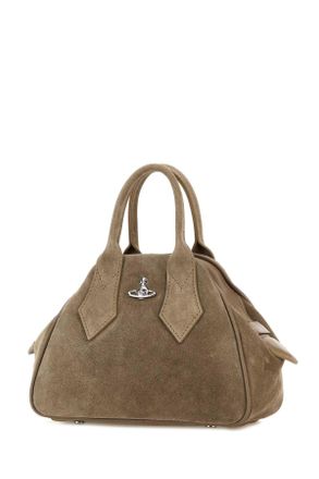 Vivienne Westwood Womens Dove Grey Suede Small Yasmine Handbag Stone Borse A Mano Bag