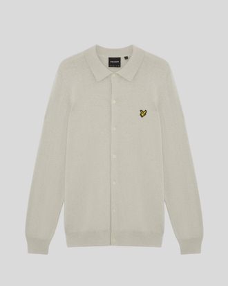 Lyle & Scott Baumwoll-Merinowoll-Strickhemd