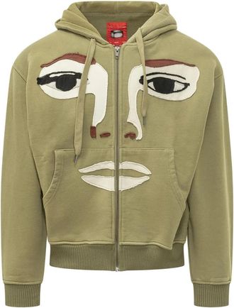 KidSuper Studios Face Hoodie - - Sweatshirts & Hoodies - Herren - Gr&uuml;n - L