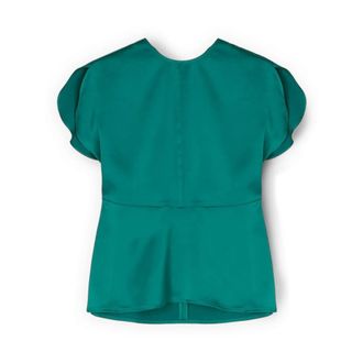 Motivi Satinbluse mit Bl&uuml;ten&auml;rmeln - - Blouses & Shirts - Damen - Gr&uuml;n - L