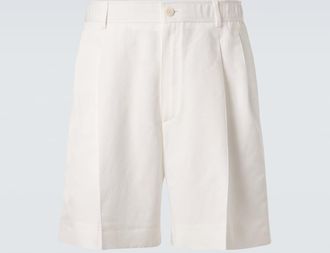 Brioni Shorts aus Leinen und Baumwolle