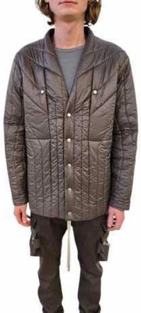 Rick Owens Homme, Vestes, Gris, Taille: L Doudoune matelass&eacute;e col en V