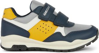 Geox Herren J Pavel A Sneaker, Navy/OCHREYELLOW, 38 EU
