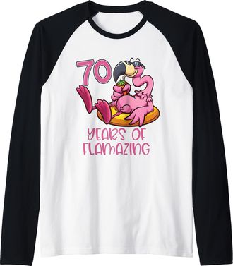 BDAZ 70. Geburtstag 70 Years of Flamazing Flamingo Beach Design Raglan