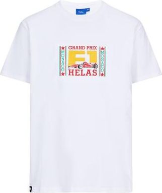H&eacute;las. Tee-shirt droit brod&eacute;
