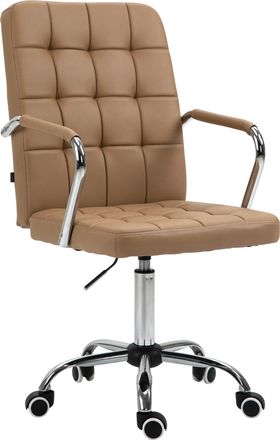 Clp Bürostuhl Terni I Höhenverstellbarer Schreibtischstuhl, Farbe:Hellbraun, Material:Kunstleder